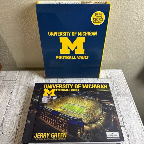 u of m | Other | Football Vault Book Set | Poshmark